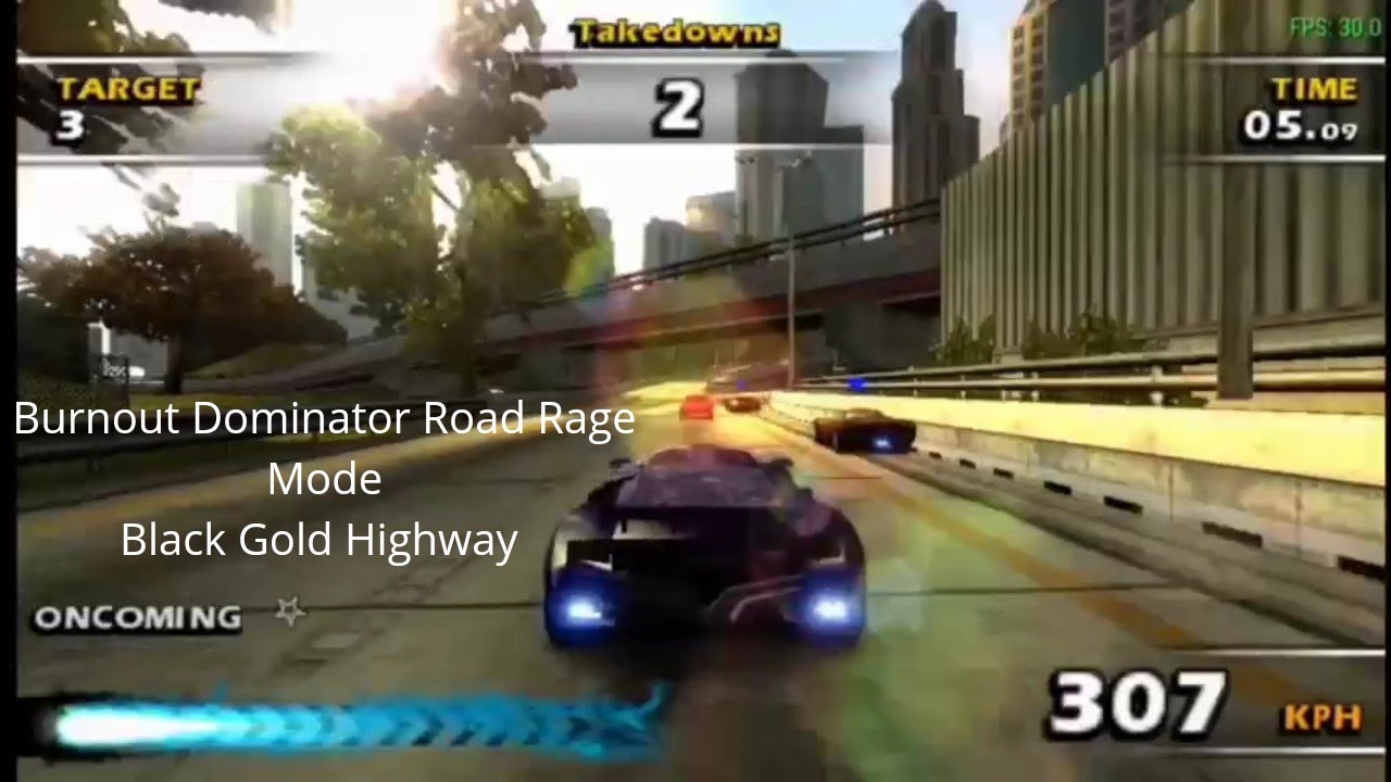 Burnout Dominator PSP Road Rage Mode Euro Super Car - YouTube