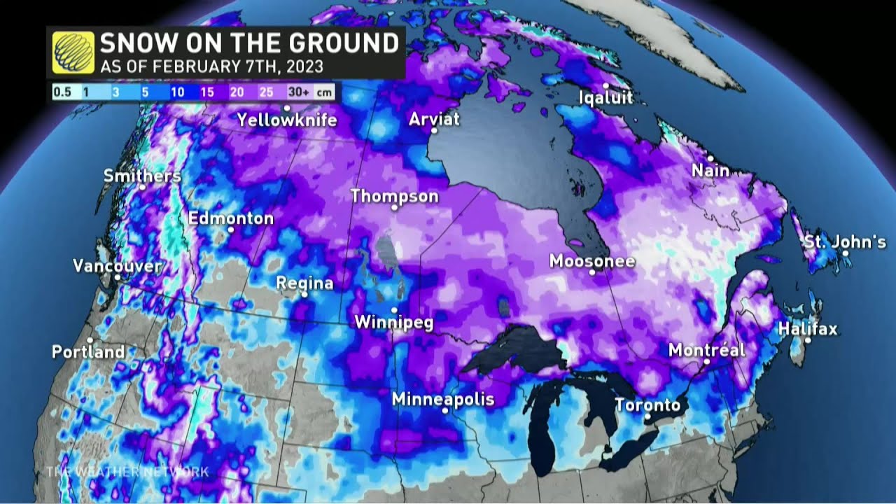 Surprising Amount of Snow Still to Fall in Canada This Season - YouTube