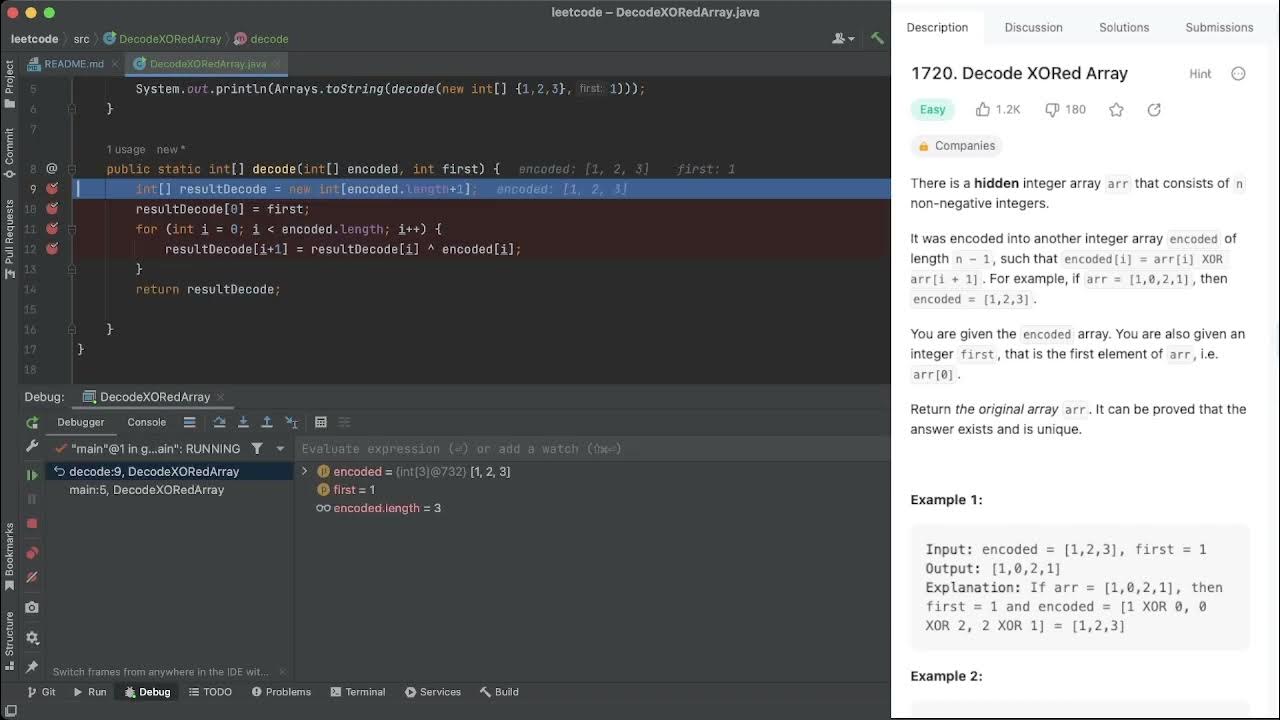 1720. Decode XORed Array || LeetCode 1720 || Java Problem Easy Solution - YouTube