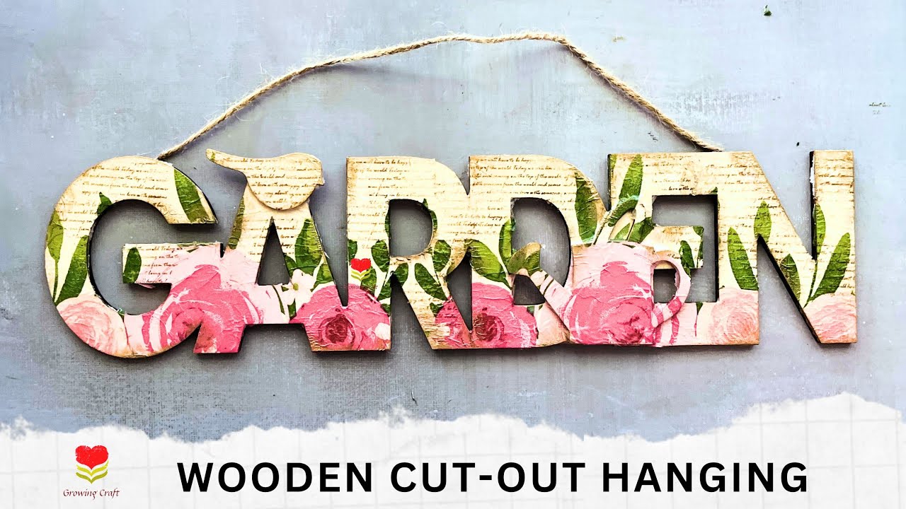 1 Floral Beautiful Garden cutout Decoupage art tutorial for beginners ...