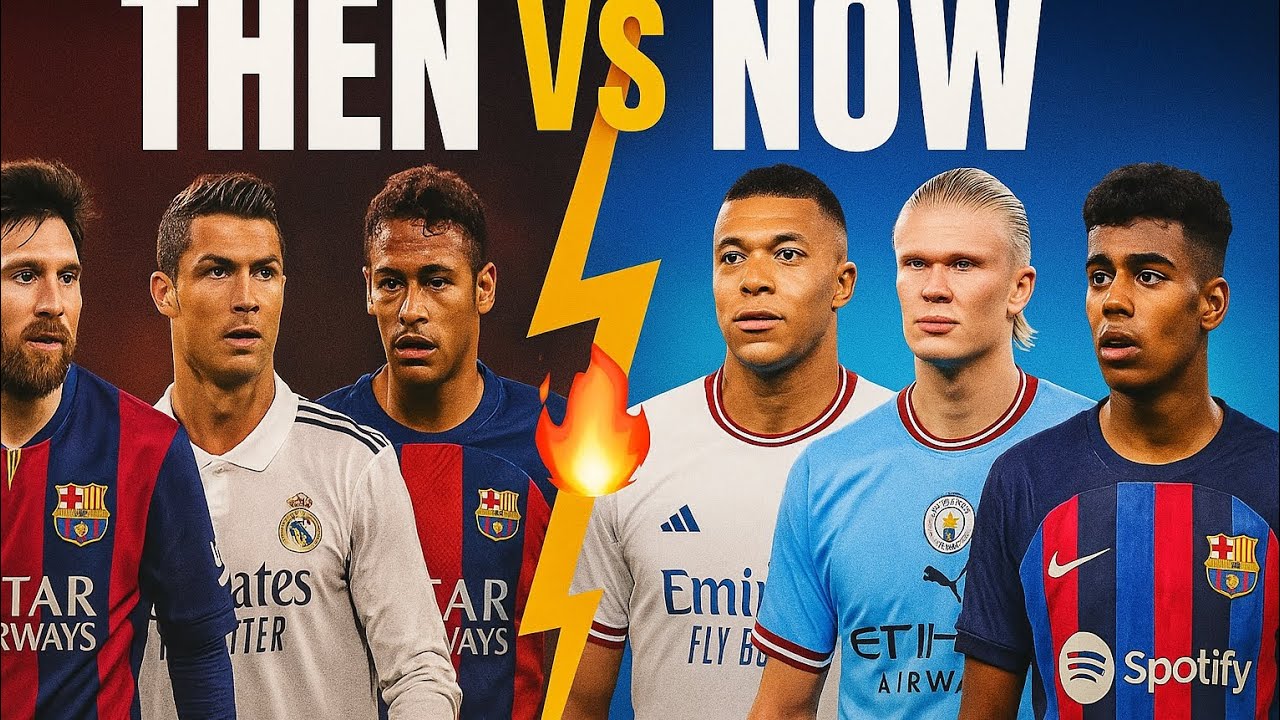 Famous Football Players then vs now | Footballers now vs then - YouTube