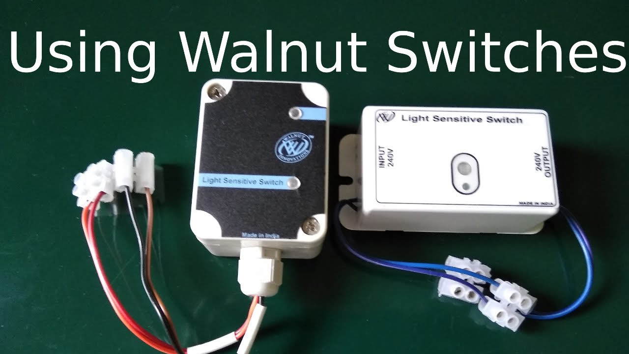 Walnut Light Sensitive Switches - YouTube