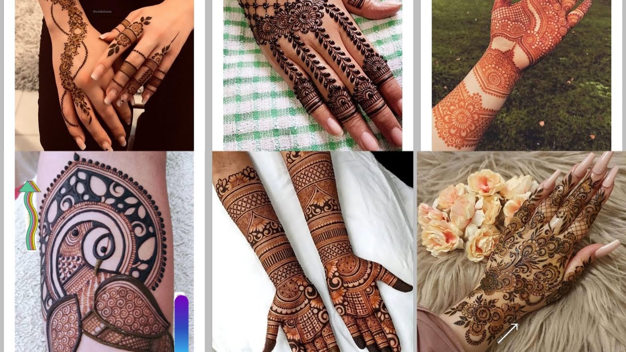 Simple mehedi designs.... #mehedi design... - YouTube