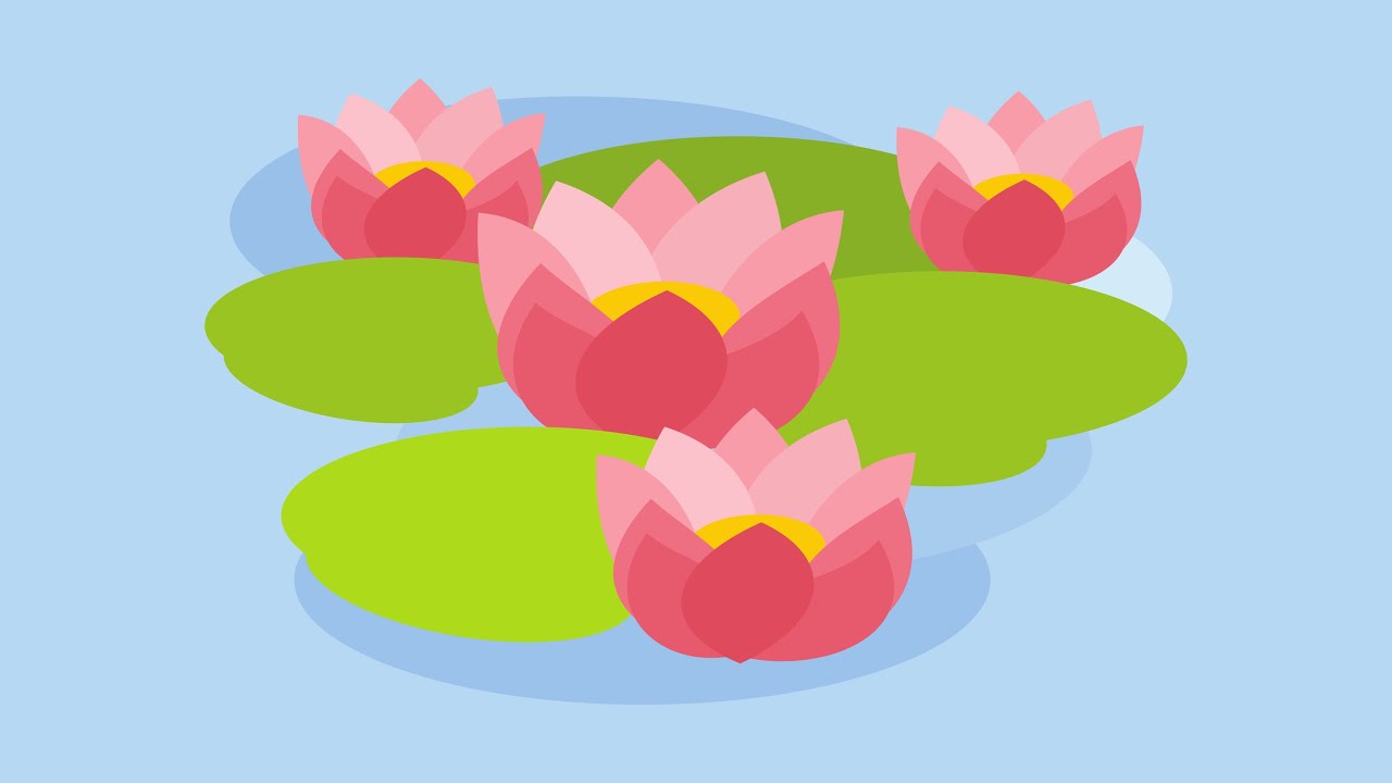 Create a Flat Design Lotus Flower with Inkscape - YouTube
