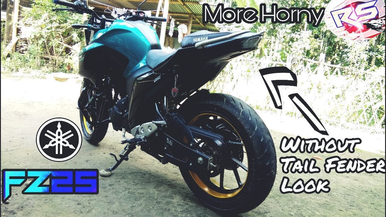Fz25 tail fender remove giving more naked look - YouTube