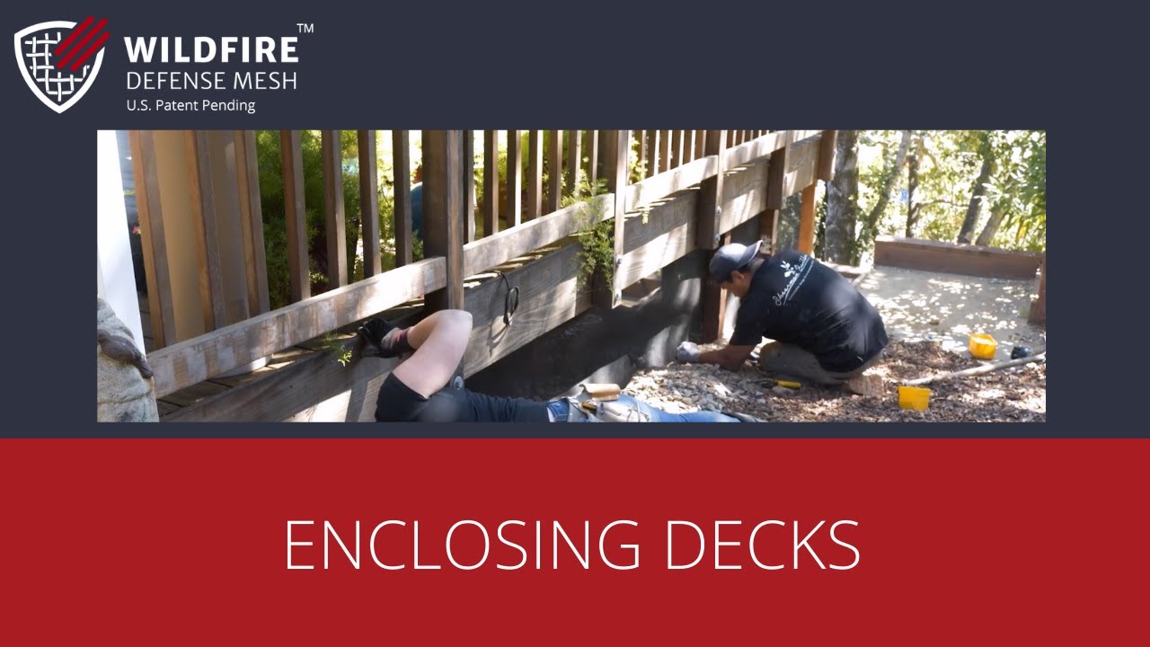How to enclose a deck with Wildfire Defense Mesh - YouTube