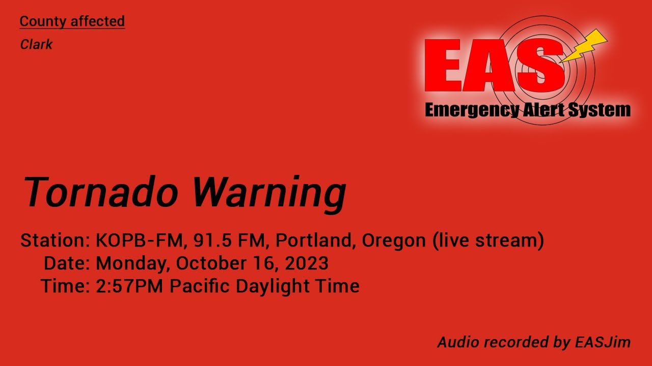 EAS #879-880: EAS Tornado Warning and Severe Thunderstorm Warning- Oct ...