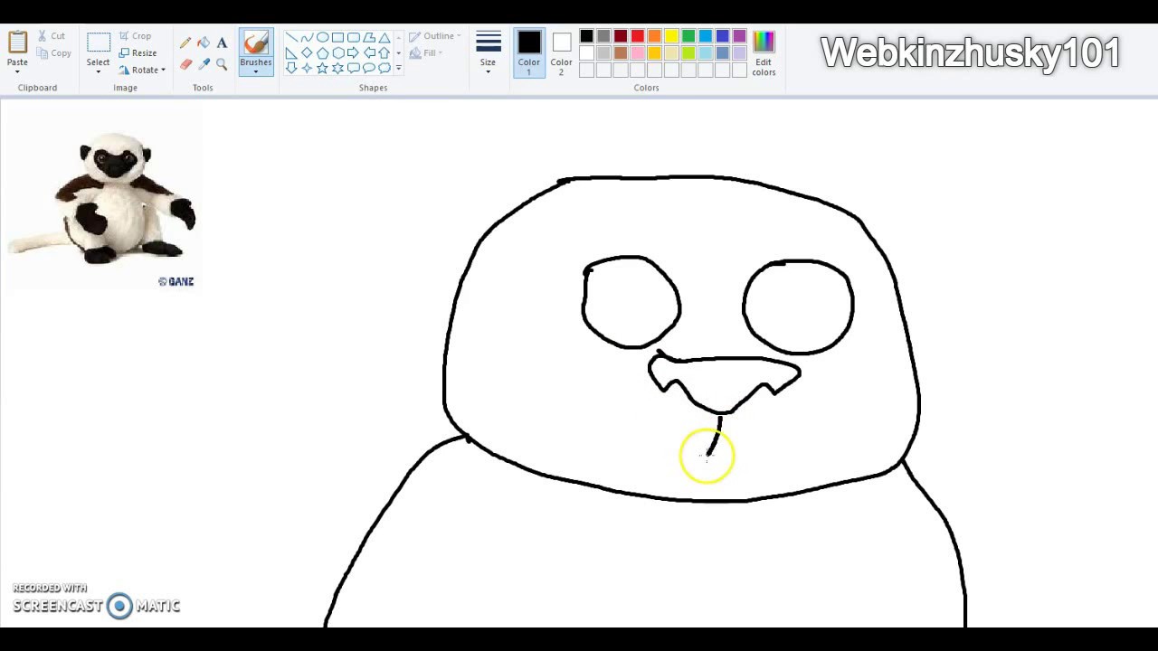 Speed draw: Webkinz Sifaka Lemur! - YouTube