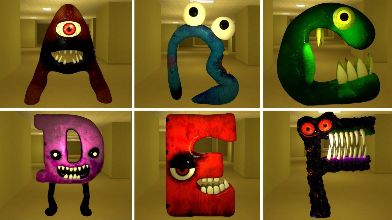 Nightmare Alphabet Lore Nextbots The Backrooms !!! - YouTube