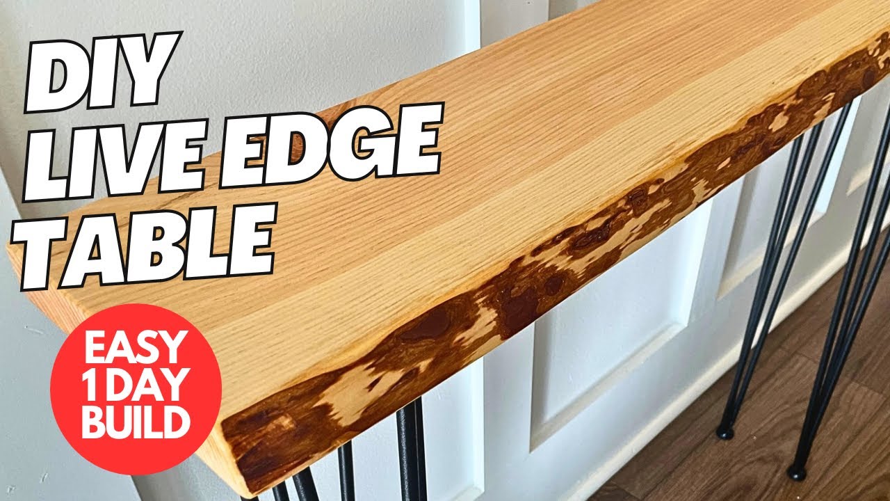 Easy DIY Live Edge Table Build - YouTube