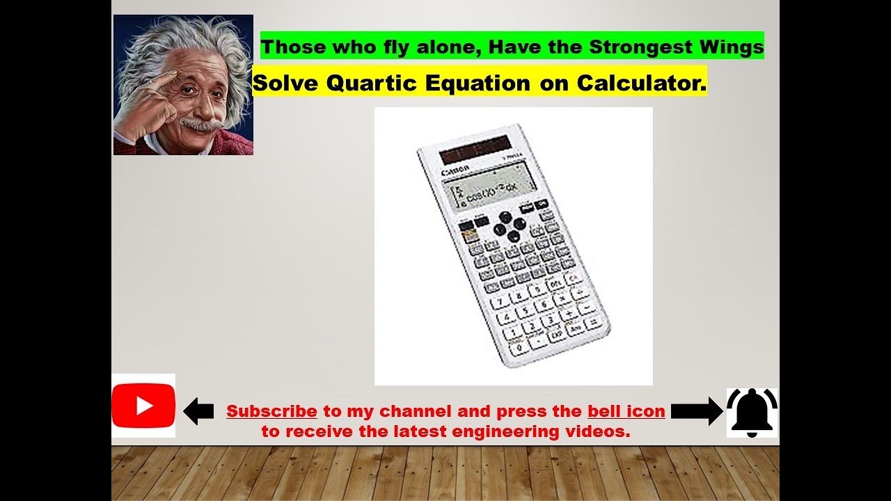 Quartic Equation (4th Degree Polynomial Solution) on Scientific Calculator - YouTube