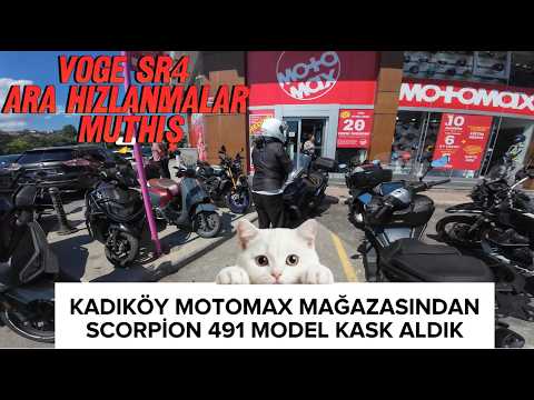 Voge sr4 ve Honda forza 250 ile Kadıköy Motomax mağazasından Scorpion 491 model kask aldık