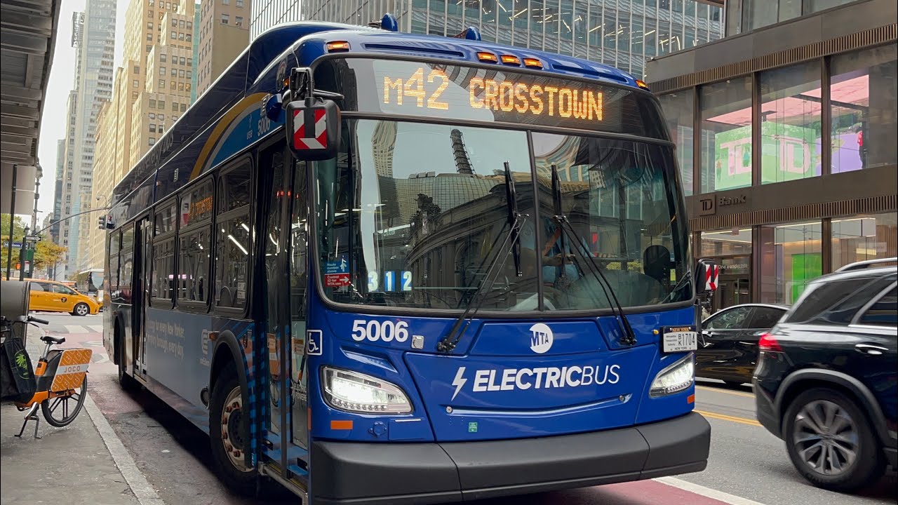 2024 New Flyer XE40 5006 M42 to East Side-U.N. 1st Ave at 42nd Street ...