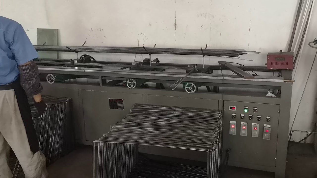 manual wire bending machine bar wire bender - YouTube