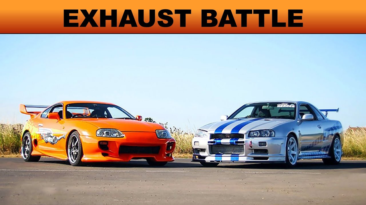 Who Wins? Gtr-r34 vs Supra Exhaust Showdown - YouTube