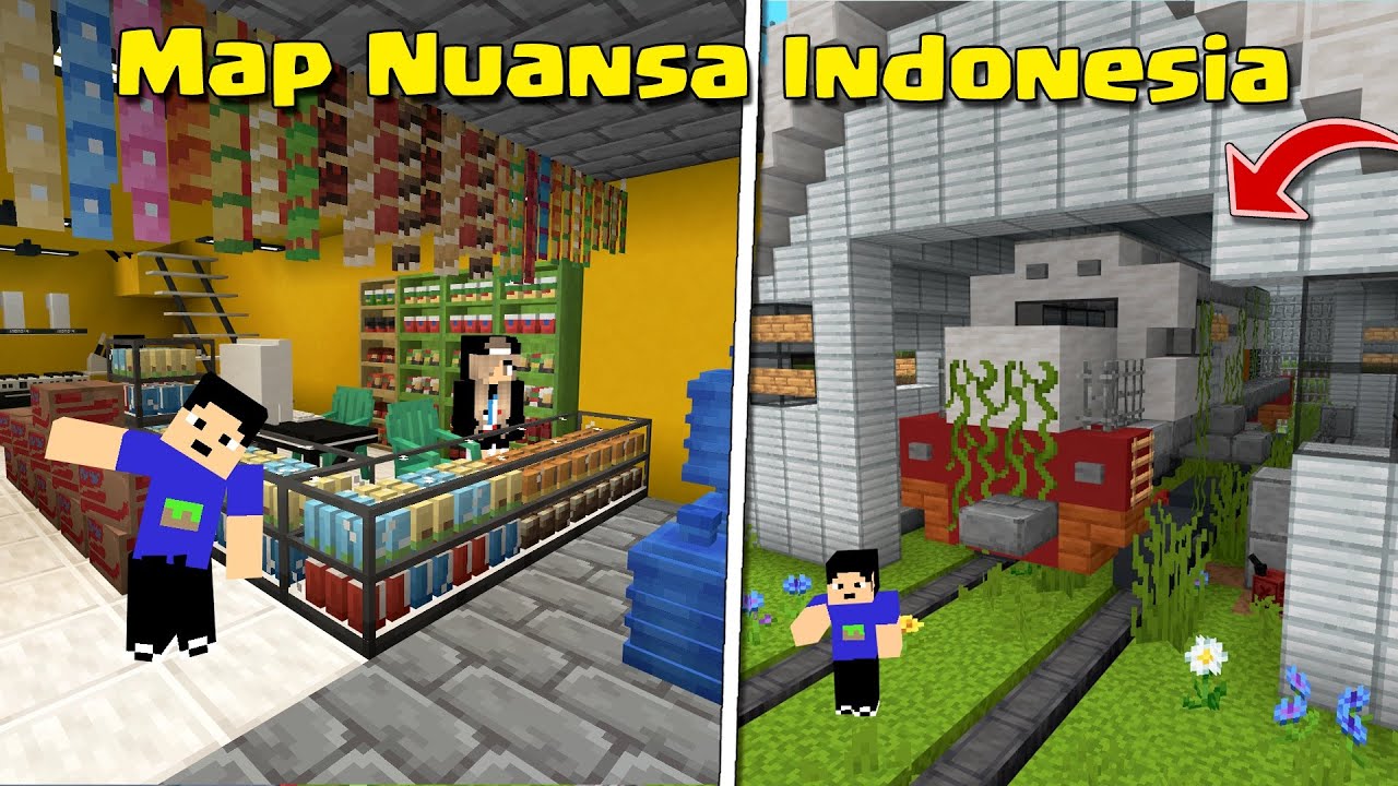 MAP NUANSA INDONESIA LUAS DAN KEREN BUATAN SUBSCRIBER DI MCPE - YouTube