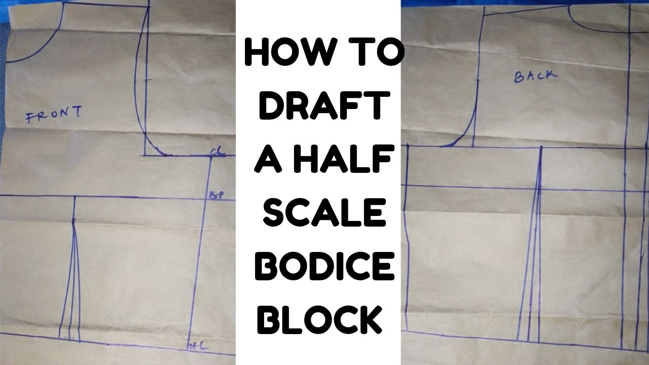 EASIEST WAY TO DRAFT A BASIC BODICE PATTERN | STEP BY STEP DRAFTING TUTORIAL FOR BEGINNERS ...