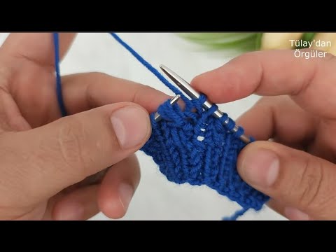 İki Şiş Kolay Örgü Yelek Modeli #knitting #handmade 
