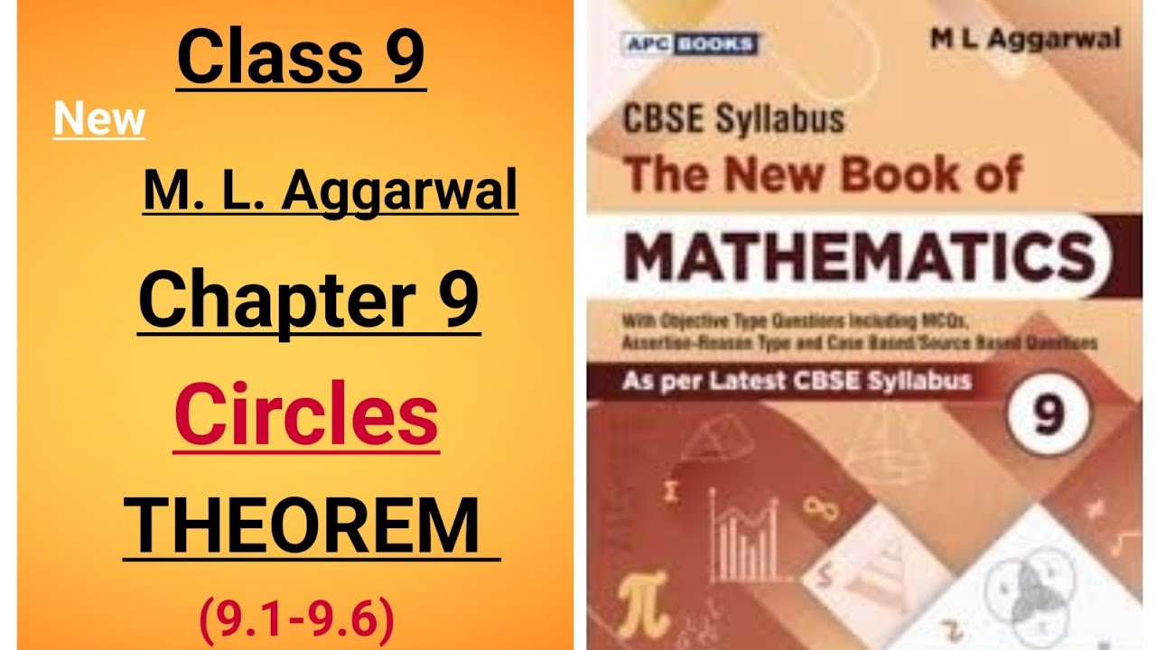 The new Book of Mathematics ml aggarwal class 9 maths chapter 9 Circles ...