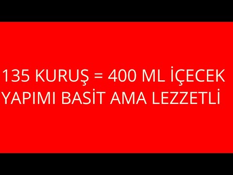 135 KURUŞ YAPIMI ÇOK KOLAY TADI EFSANE İÇECEK TARİFİ!!! 135 KURUŞA 400 ML İÇECEK!!!