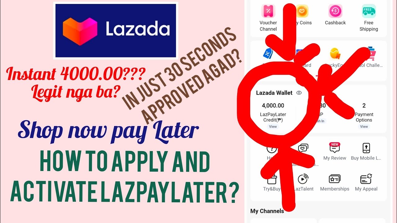 How to apply and activate Lazpaylater - YouTube