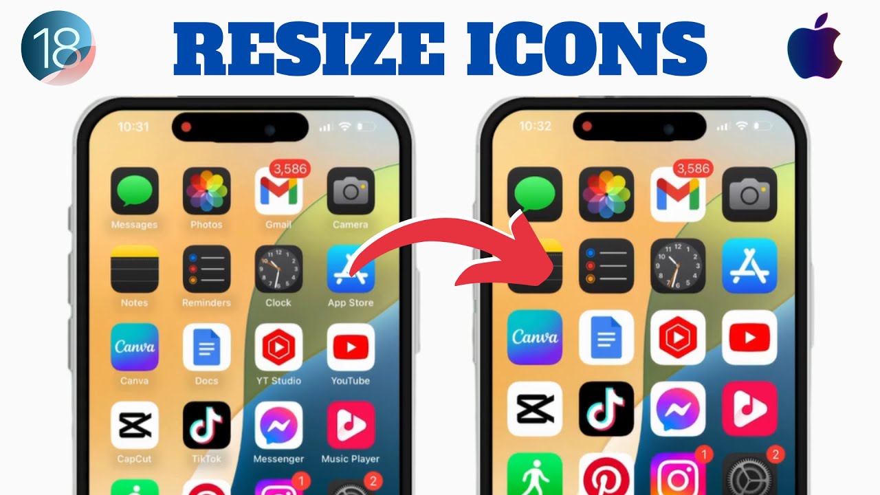 How To Change Size of Icons | iOS 18 - YouTube
