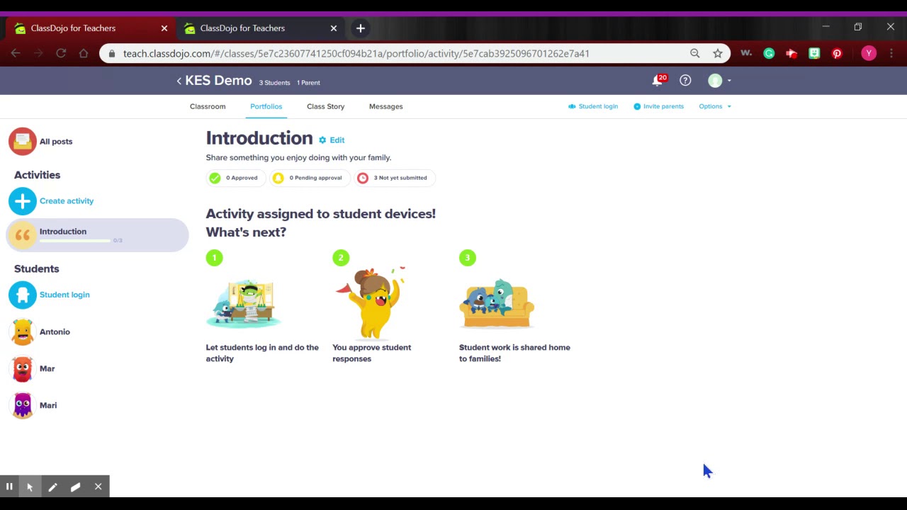 Class Dojo Porfolio Set Up - YouTube