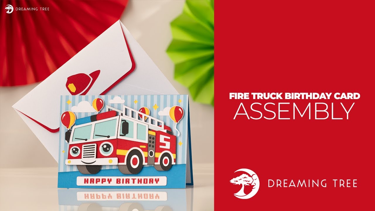 Fire Truck Birthday Cards