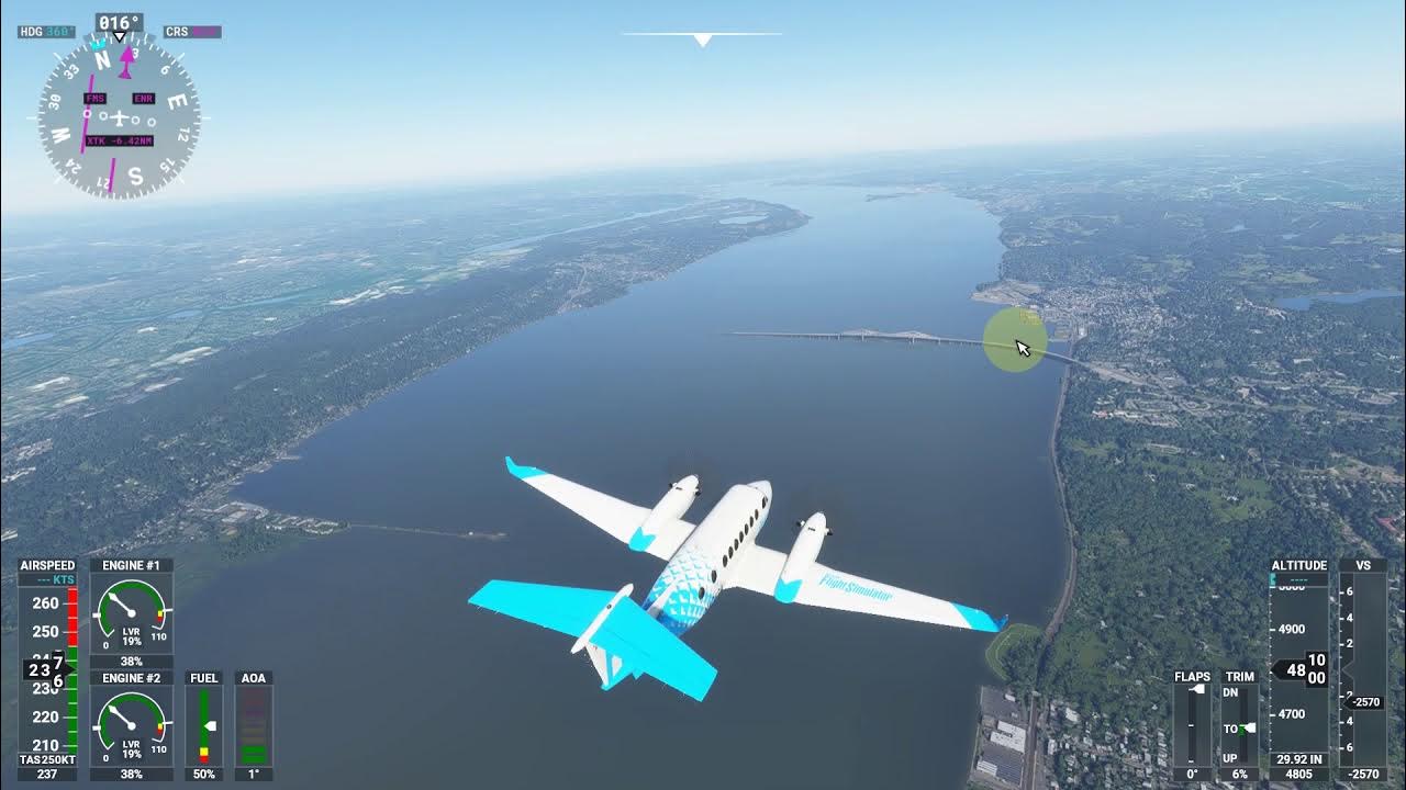 Microsoft Flight Simulator 2020-- Teterboro, NJ to Poughkeepsie, NY - YouTube