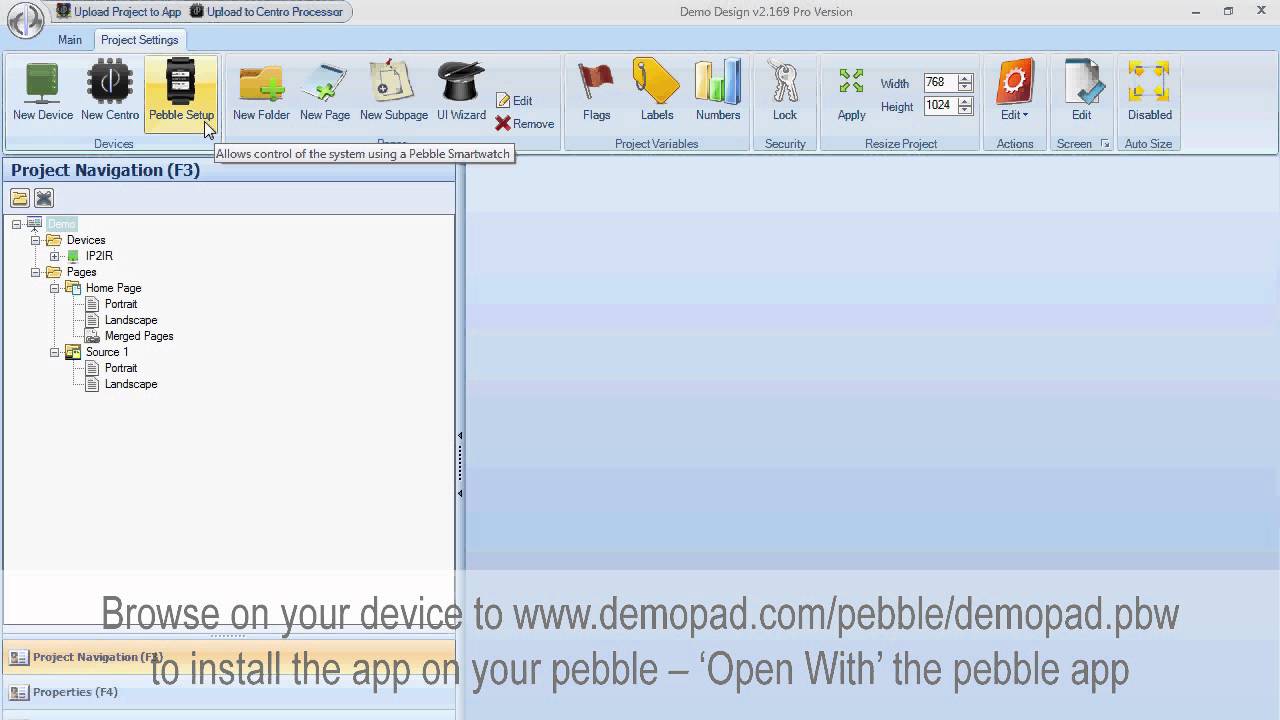 DemoPad Tutorial 15 - Pebble Integration - YouTube