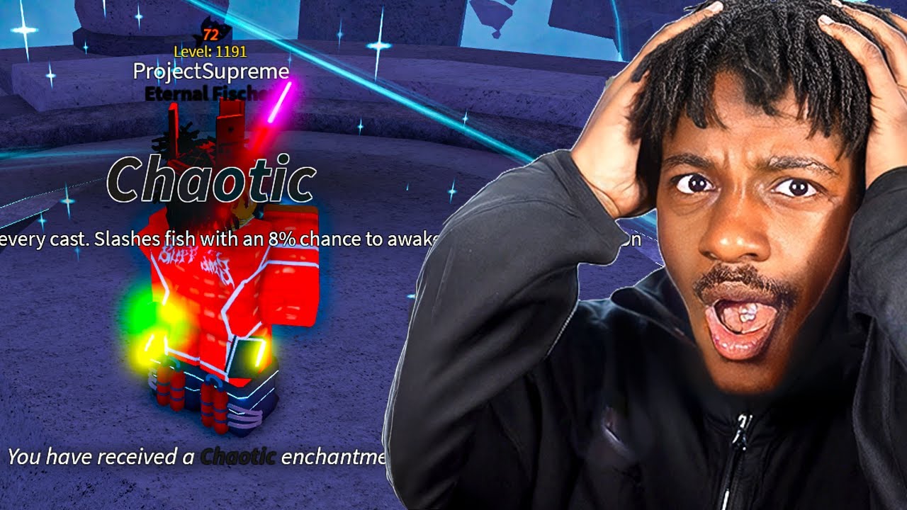 I Put CHAOTIC ENCHANT On My DEVELOPER ROD In Roblox Fisch - YouTube