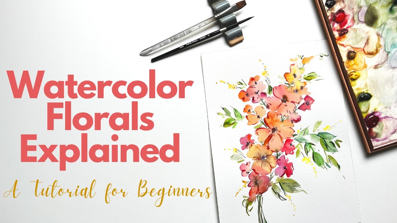 Easy Watercolor Flower Tutorial for Beginners - Let's Practice ...