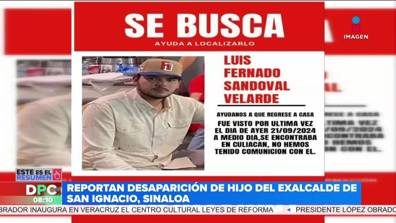 Reportan la desaparición del hijo del exalcalde de San Ignacio, Sinaloa ...