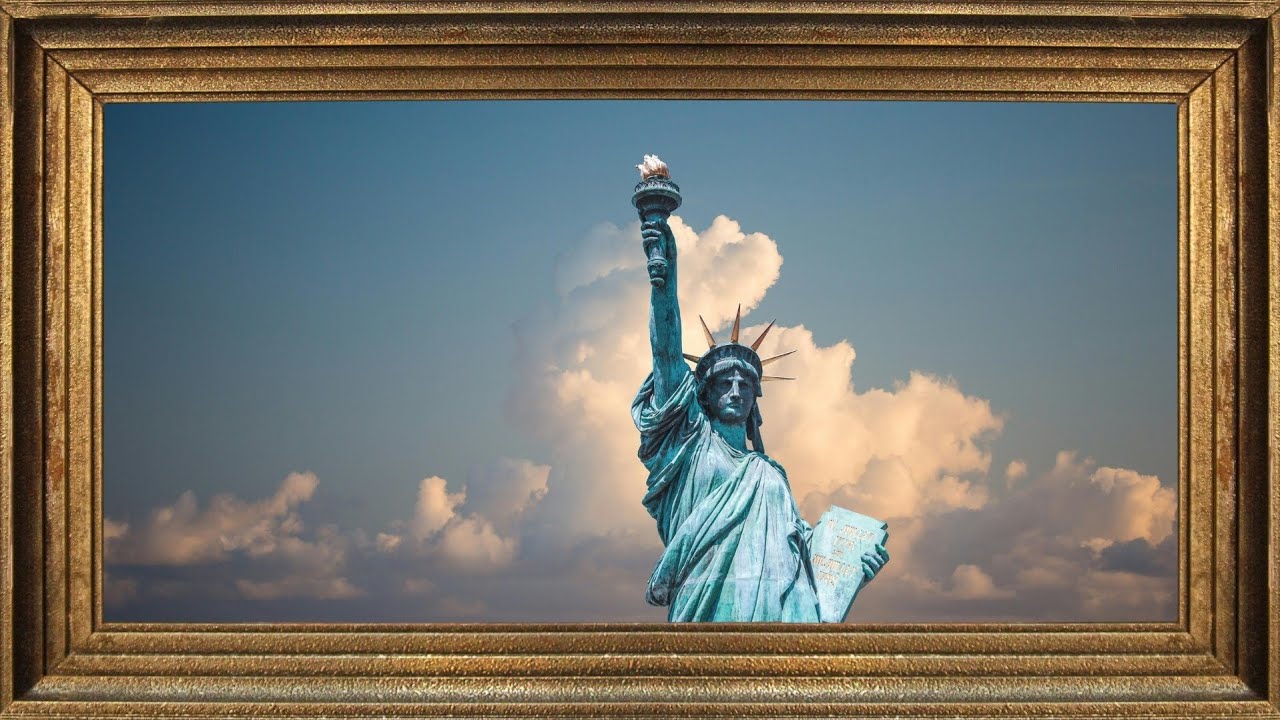 Liberty & Glory: 2HR Patriotic Ambience | Statue of Liberty with ...