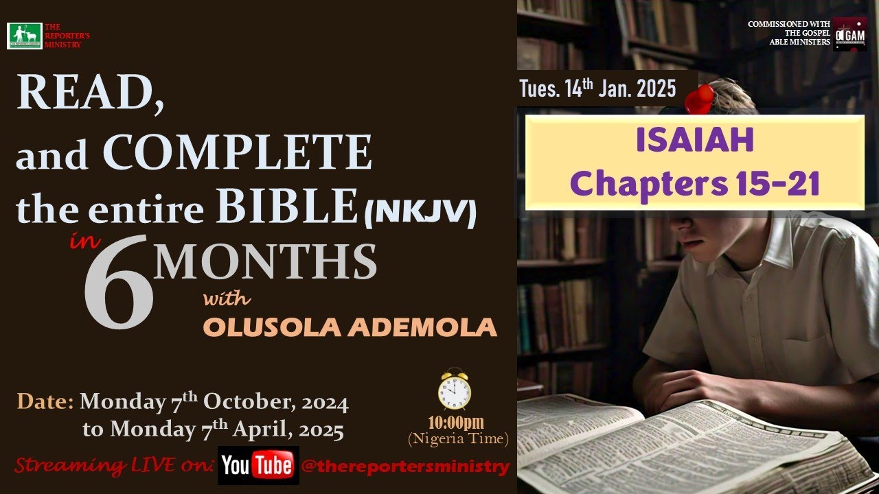 ISAIAH Chapter 15-21: READ & COMPLETE THE BIBLE in 6 months - YouTube