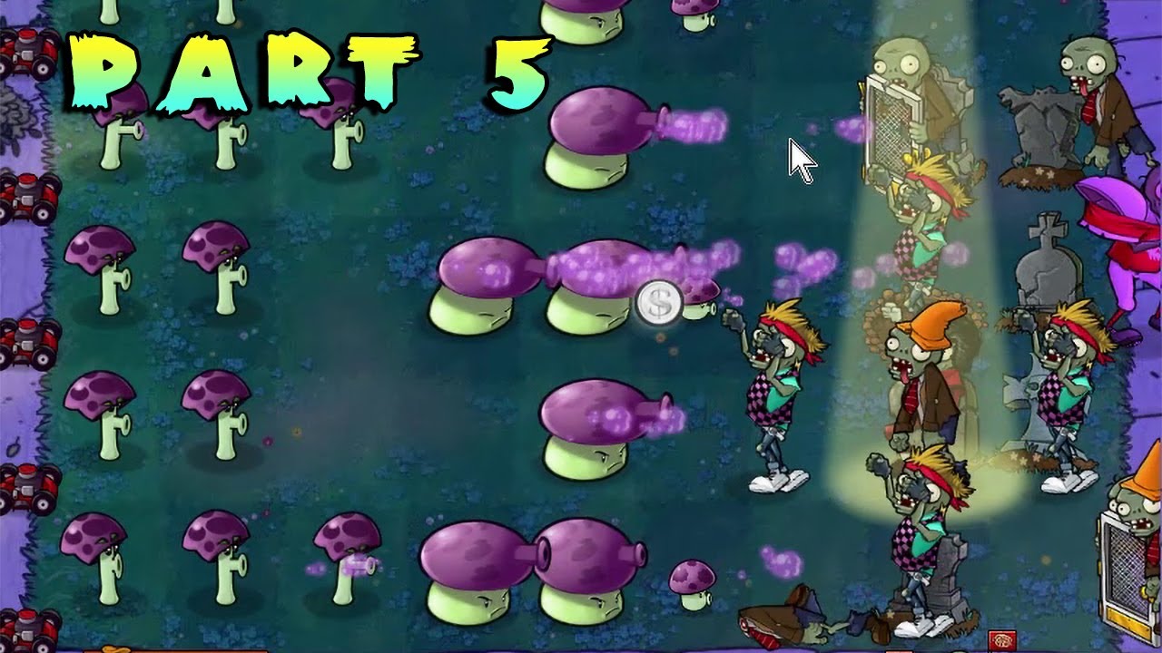 Plants vs Zombies NIGHT Gameplay part 5 - YouTube