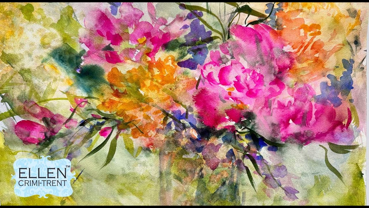 Watercolor Modern Art Flowers