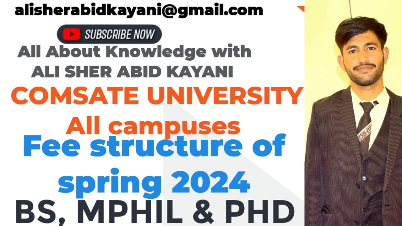 COMSATS UNIVERSITY All campuses admission Spring 2024 Fee Structure and ...