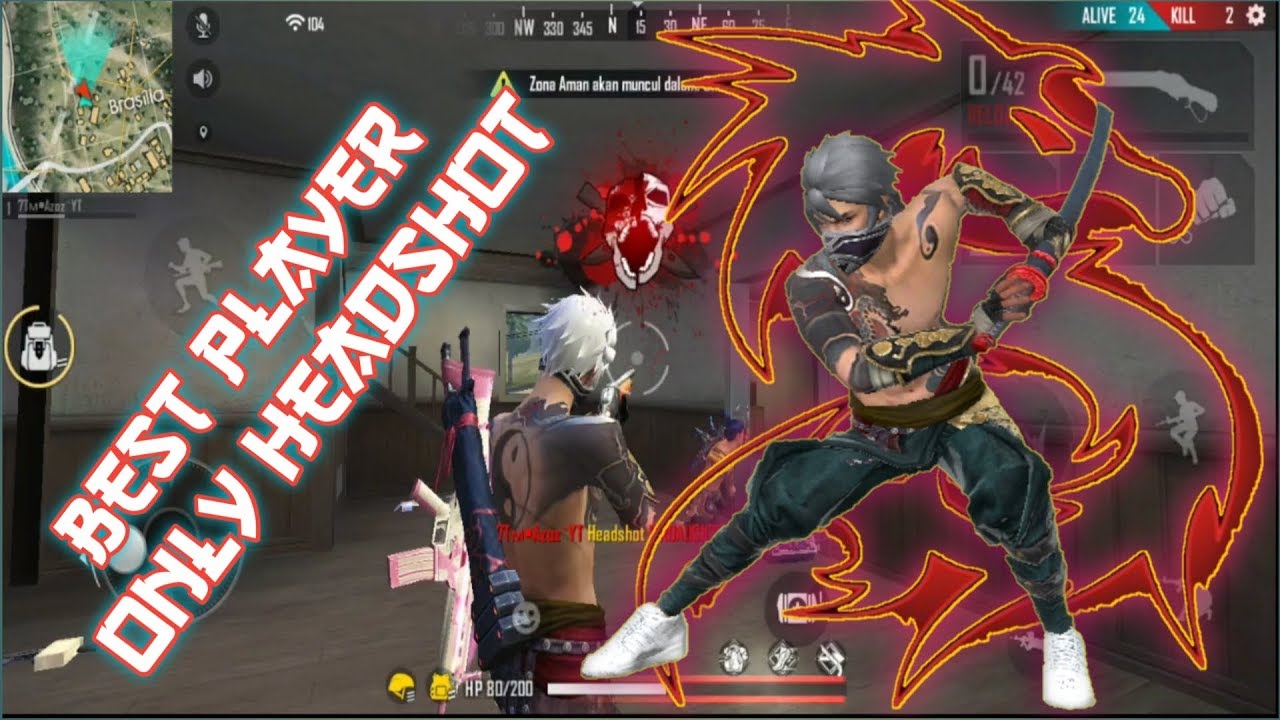 BEST PLAYER HEADSHOT ONLY #2 AZOZ OFFICIAL W/FRIENDS | GARENA FREE FIRE ...