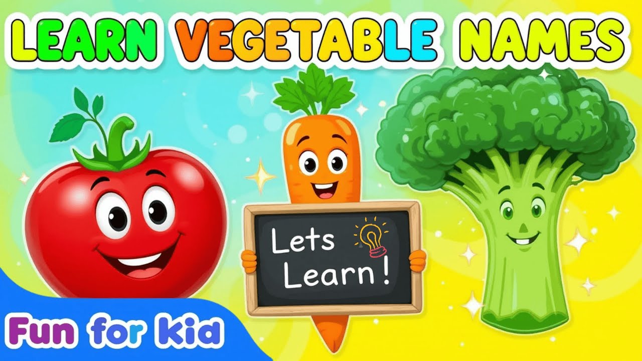 Learn Vegetables Names for Kids | Fun Vegetables Flashcards | Kids ...