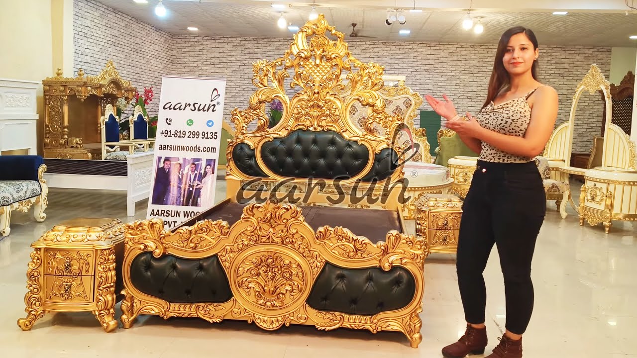 Ethnic Queen Size Bed Luxury Bed Design Ideas Top design home furniture Factory price
