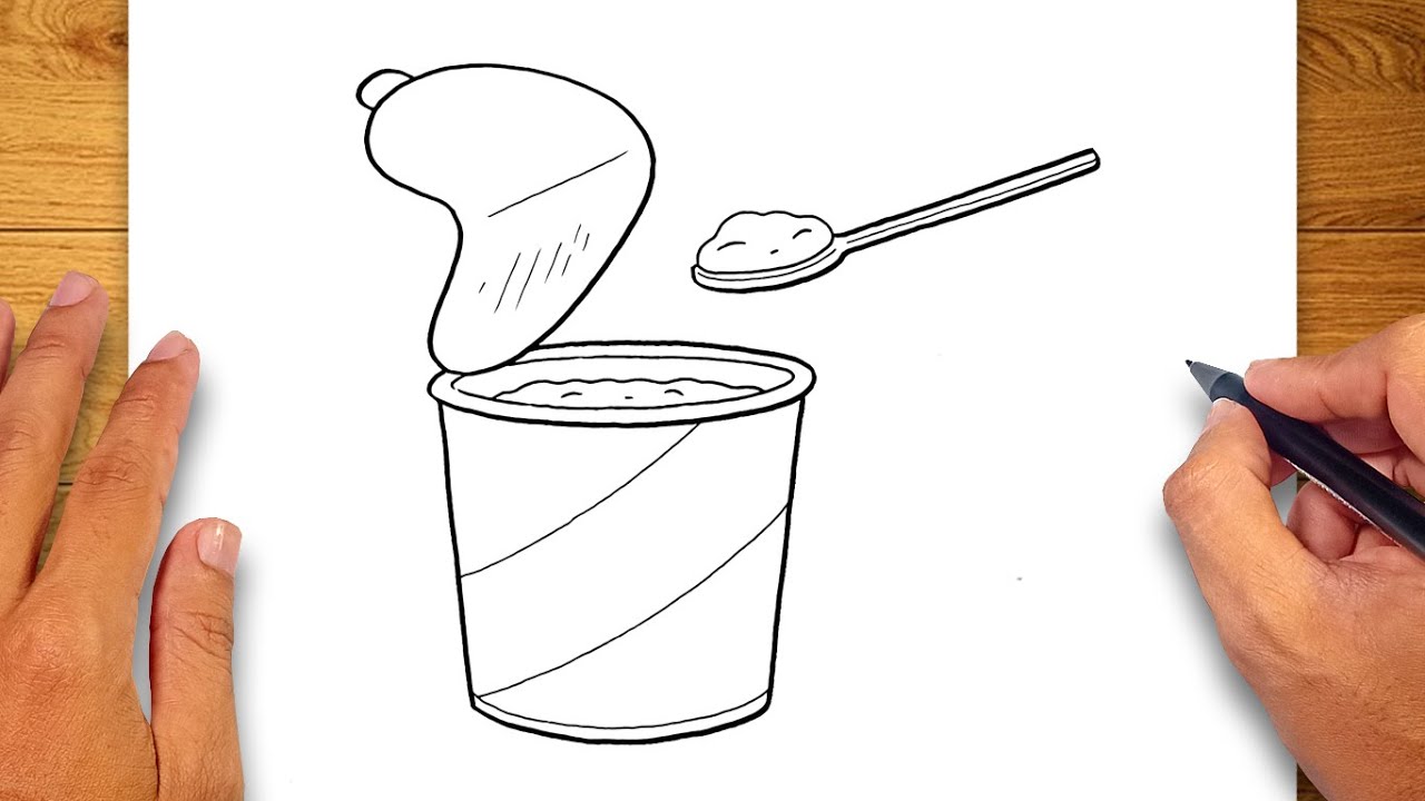 How to draw Yoghurt - YouTube