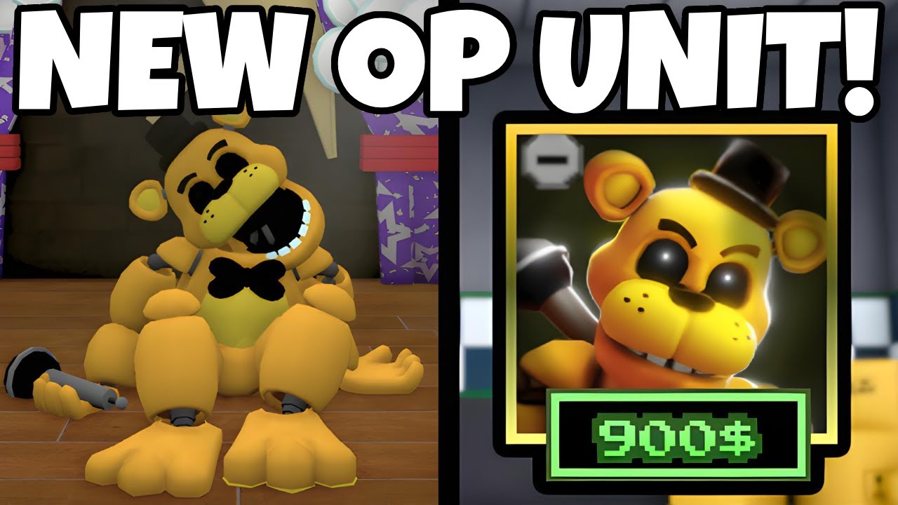 NEW GOLDEN FREDDY HERO UNIT IS CRAZY OP in Roblox Five Nights TD (FNTD ...