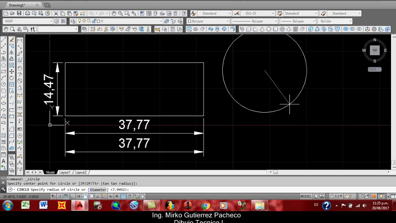 037 Autocad 2D - linear - YouTube