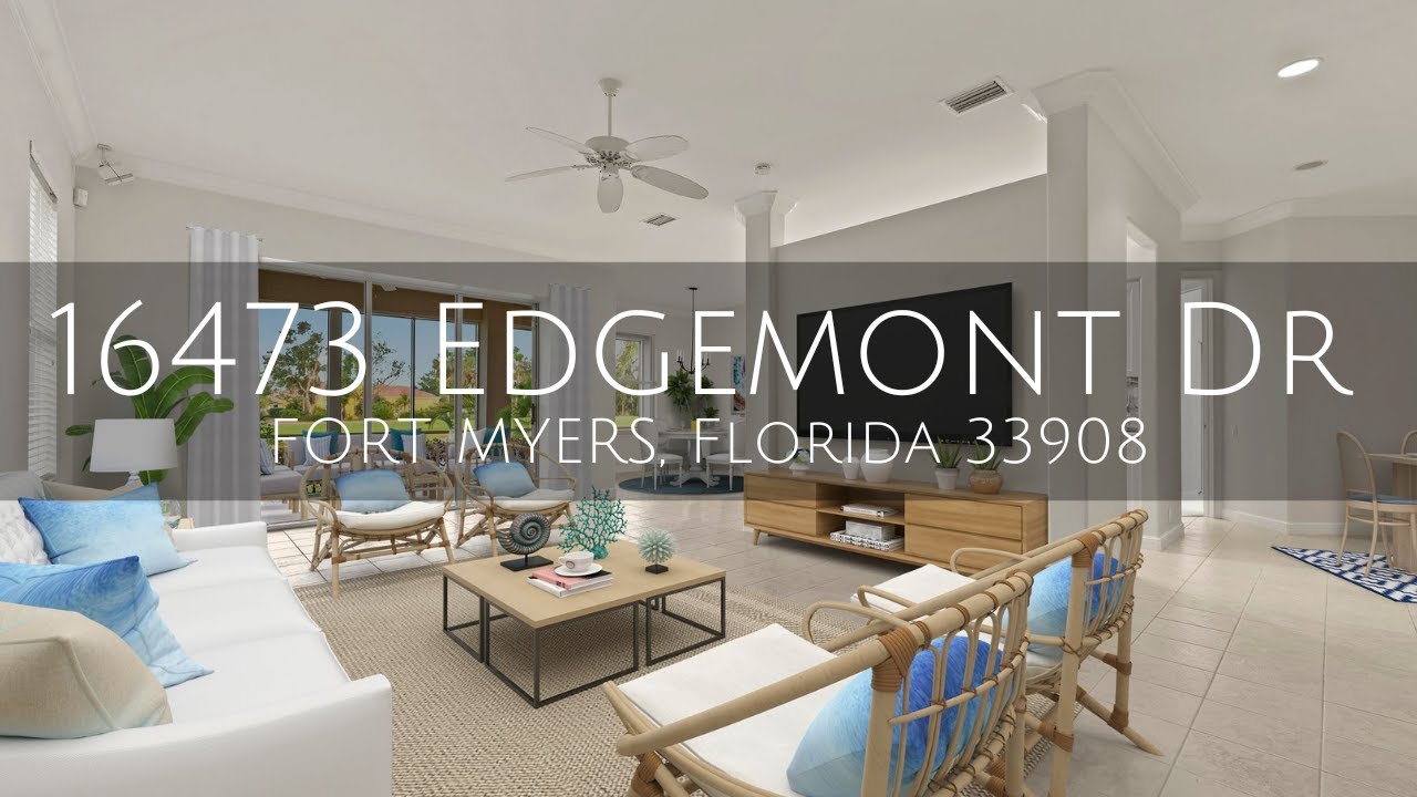 Home Tour: 16473 Edgemont Drive Fort Myers, FL 33908 - YouTube