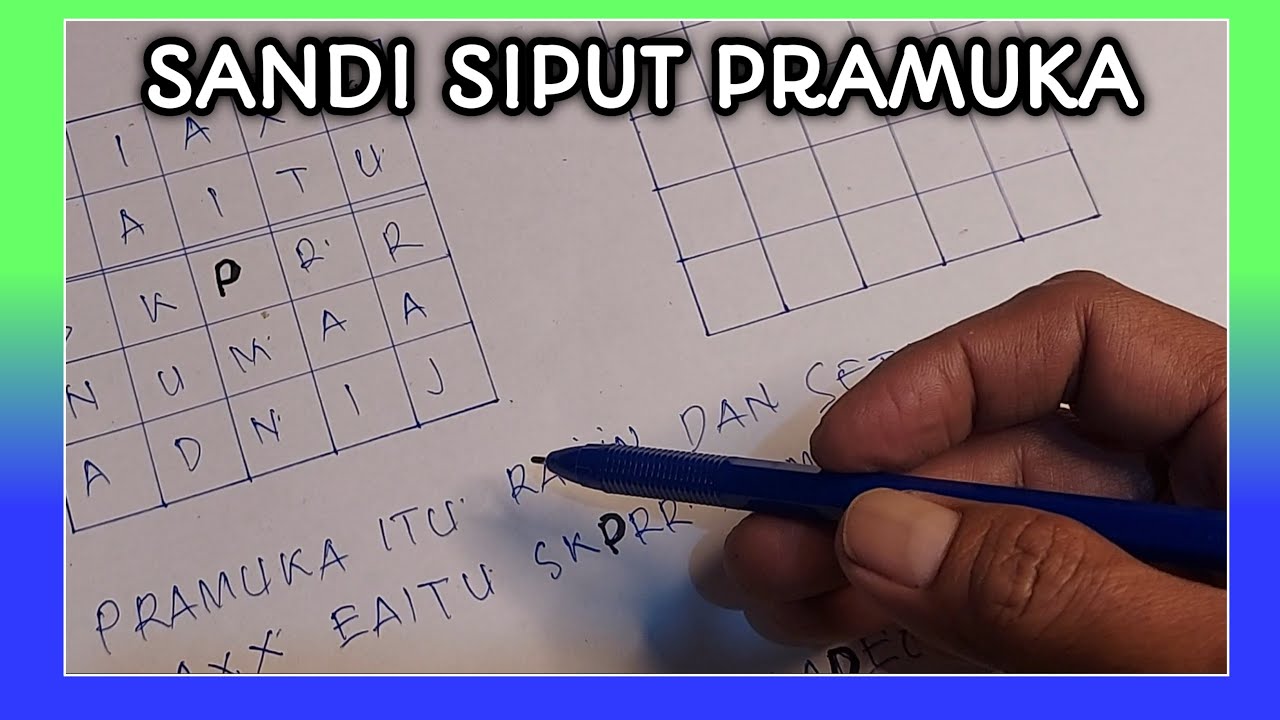 Cara Membaca dan Membuat Sandi Siput Pramuka - YouTube