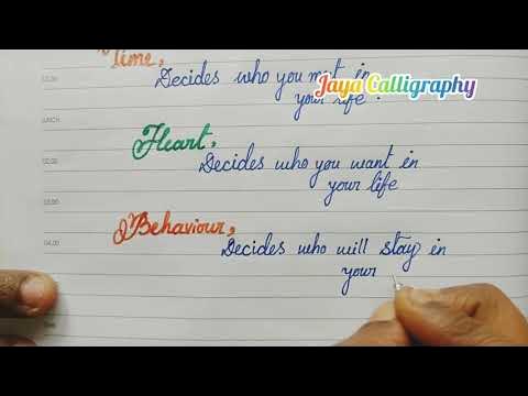Cursive Handwriting with gel pen | Neat & clean handwriting | Jaya ...