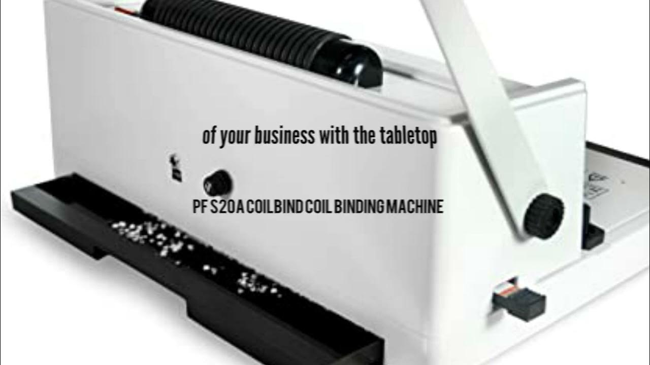 PrintFinish Coilbind S20 Coil Punch & Binding Machine 2022 - YouTube