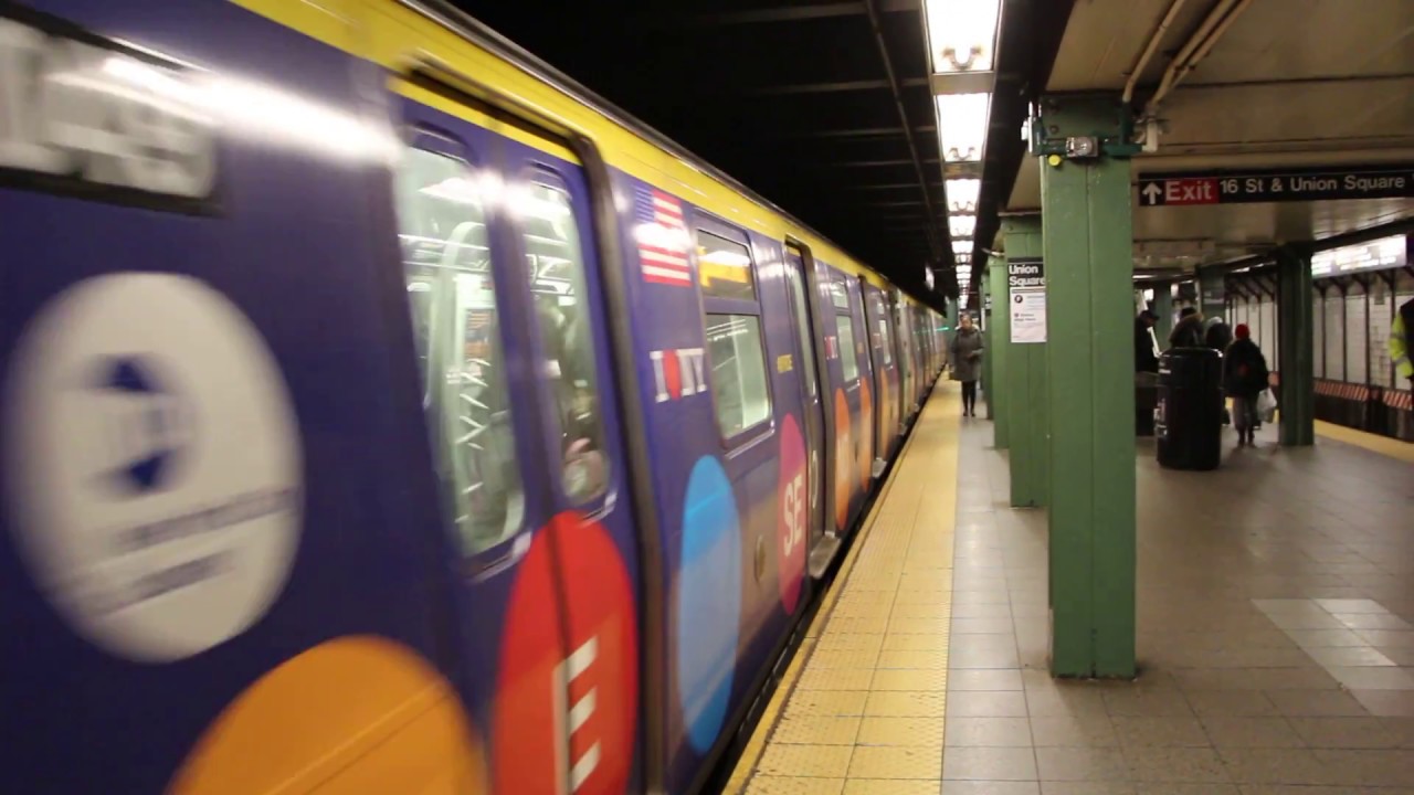 R160 (Q) Train at 14th Street - Union Square (Second Avenue Subway ...