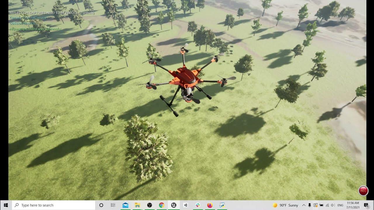 Realistic drone simulation - Urban City in Environment - ue4 AirSim Drone Project 2 - YouTube